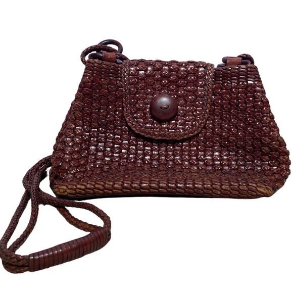 CEM | Bags | Vintage Cem Brazilian Leather Woven Crossbody Bag | Poshmark